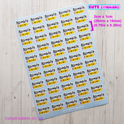 Assembly Planner Stickers For Teachers