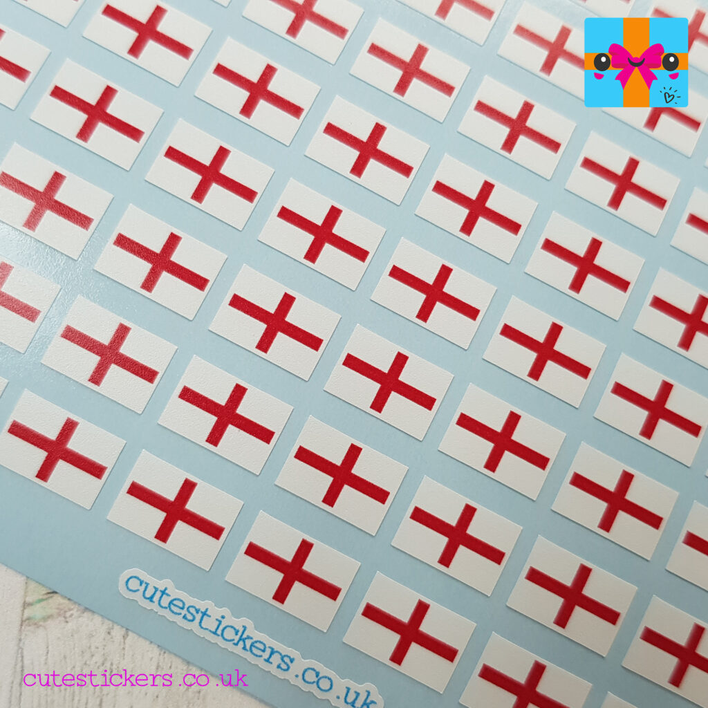 England St Georges Cross English Flag Stickers - Cute Stickers